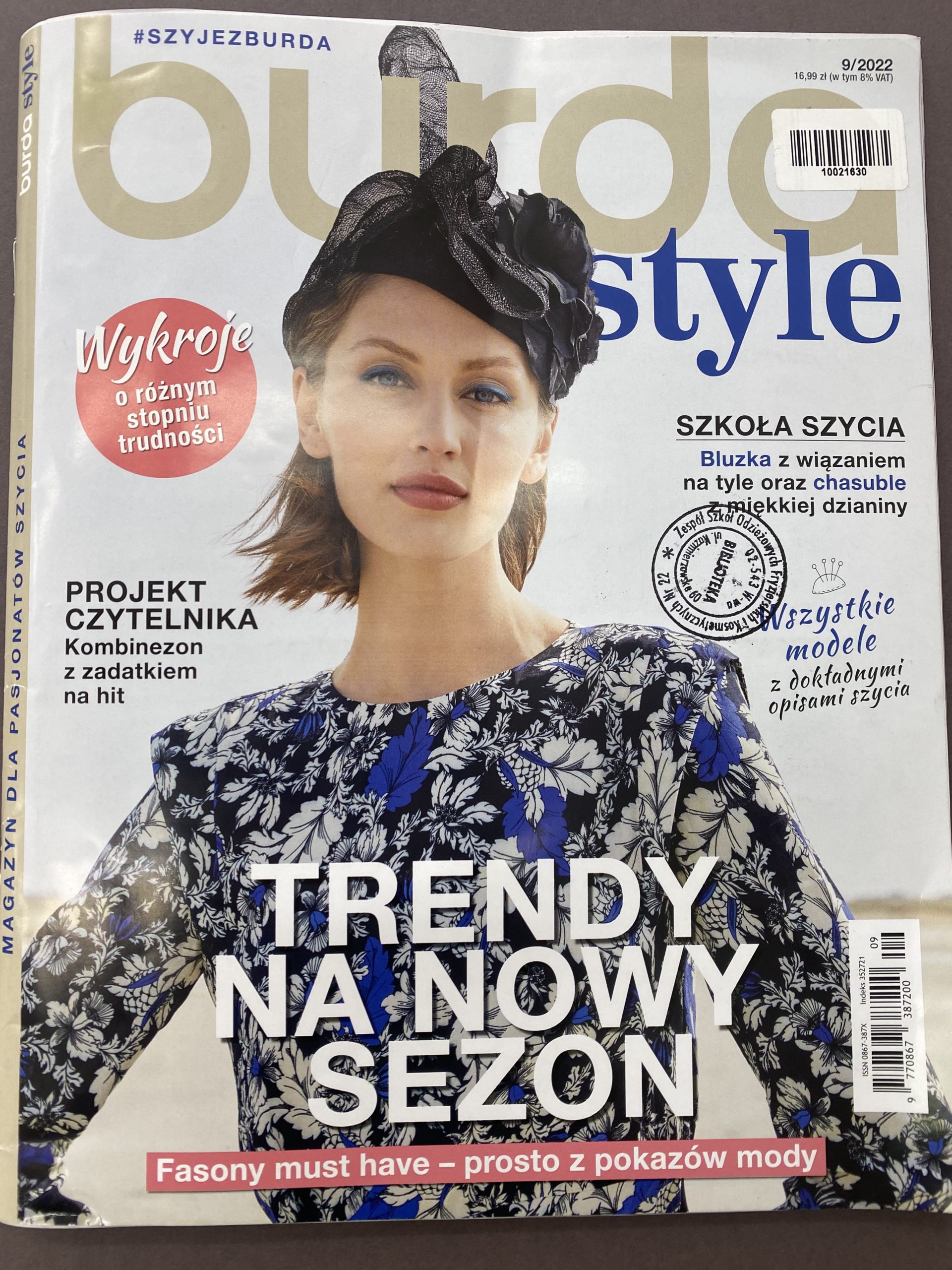 Najnowszy numer czasopisma Burda Style – Biblioteka ZSOFiK